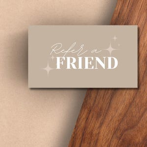 Editable Referral Card Canva Template Printable Refer a Friend Template ...