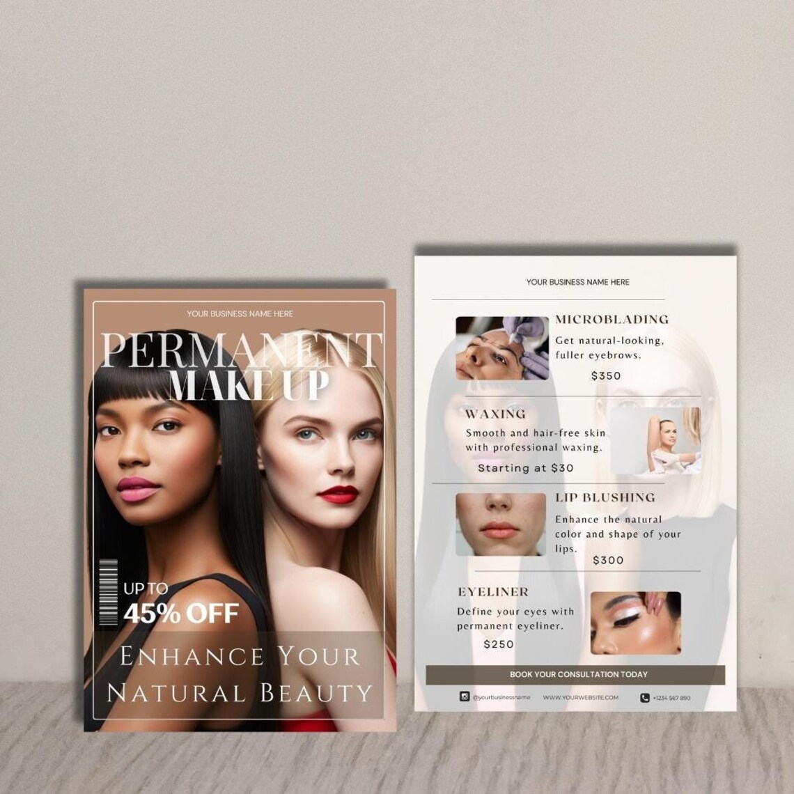 PMU Permanent Make up Beauty Flyer Brand Awareness Templates Makeup ...