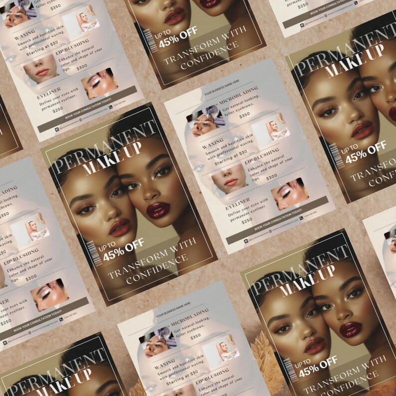 PMU Permanent Make up Beauty Flyer Brand Awareness Templates Makeup ...
