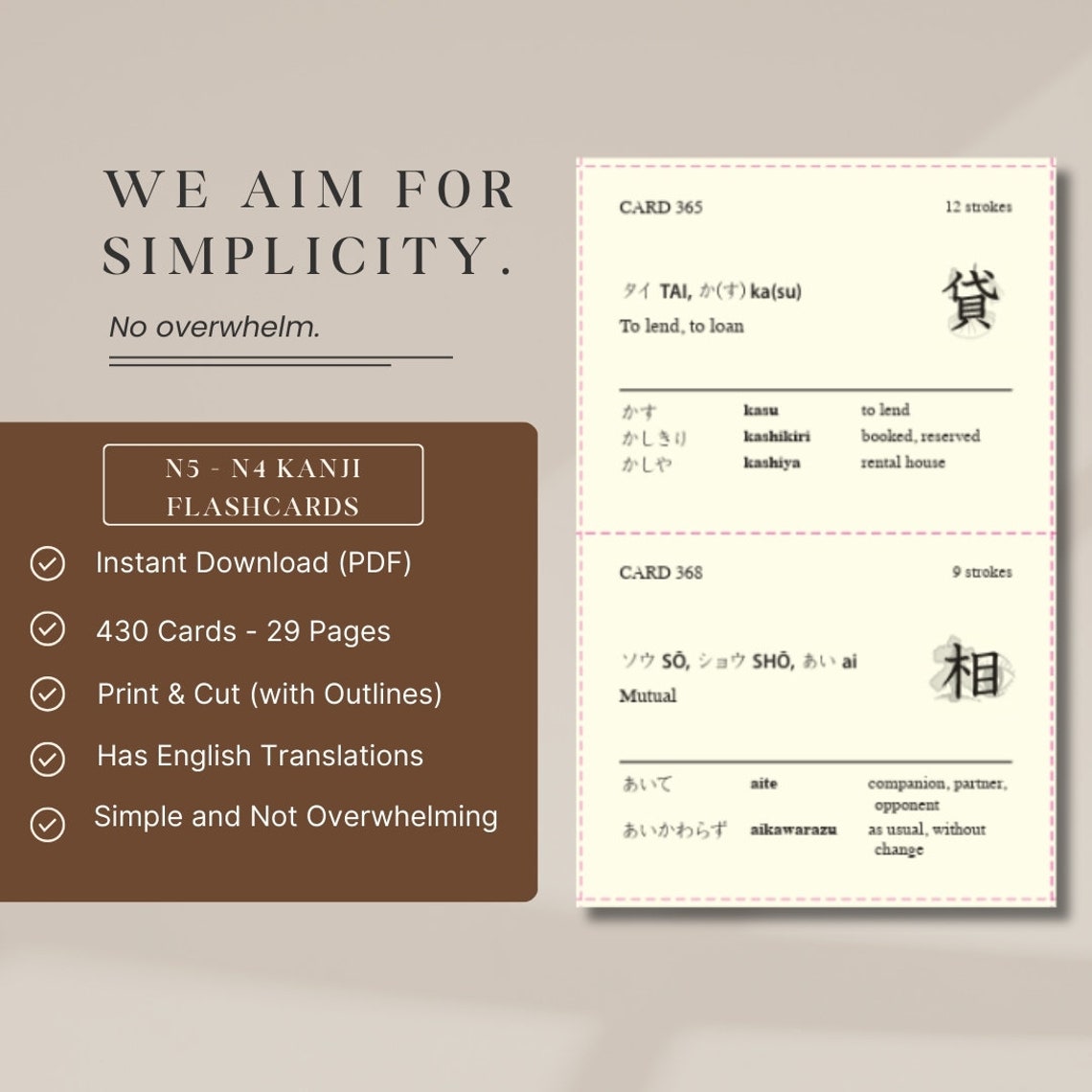 Kanji Flashcards, N5 Japanese, Japanese Notebook, N4 Japanese, Hiragana ...