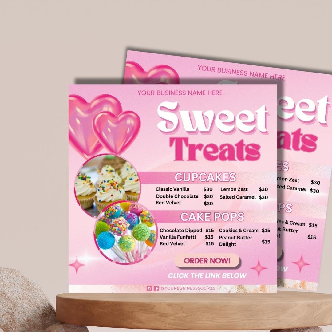 Bakery Flyer Sweet Canva Treats Flyer DIY Flyer Template Design Tasty ...