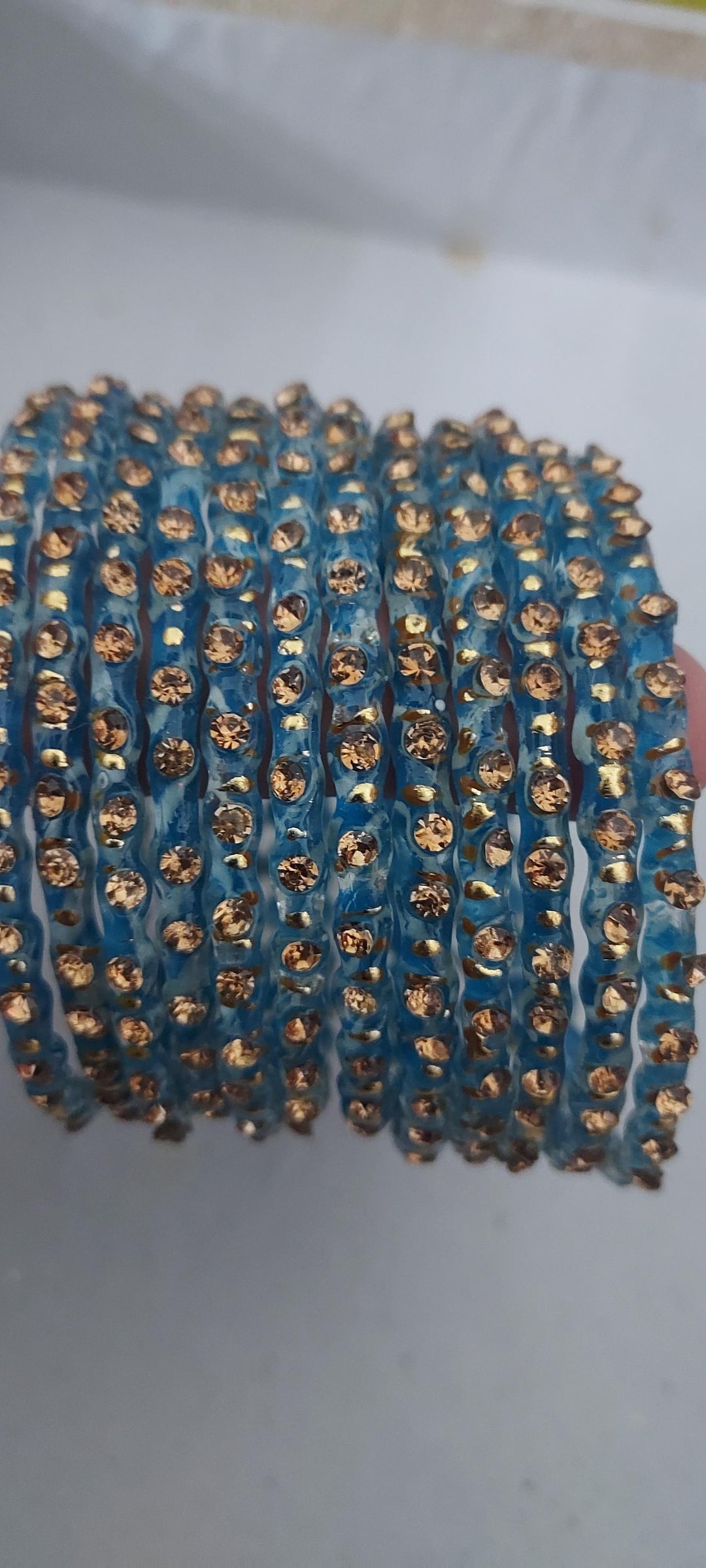 Cut Work Crystal Stud Glass Bangle/indian Bangles/pakistani Fancy ...