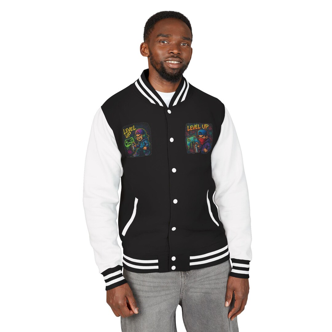 Retro Arcade Gamer Letterman Jacket: 80s Pixel Style - Etsy