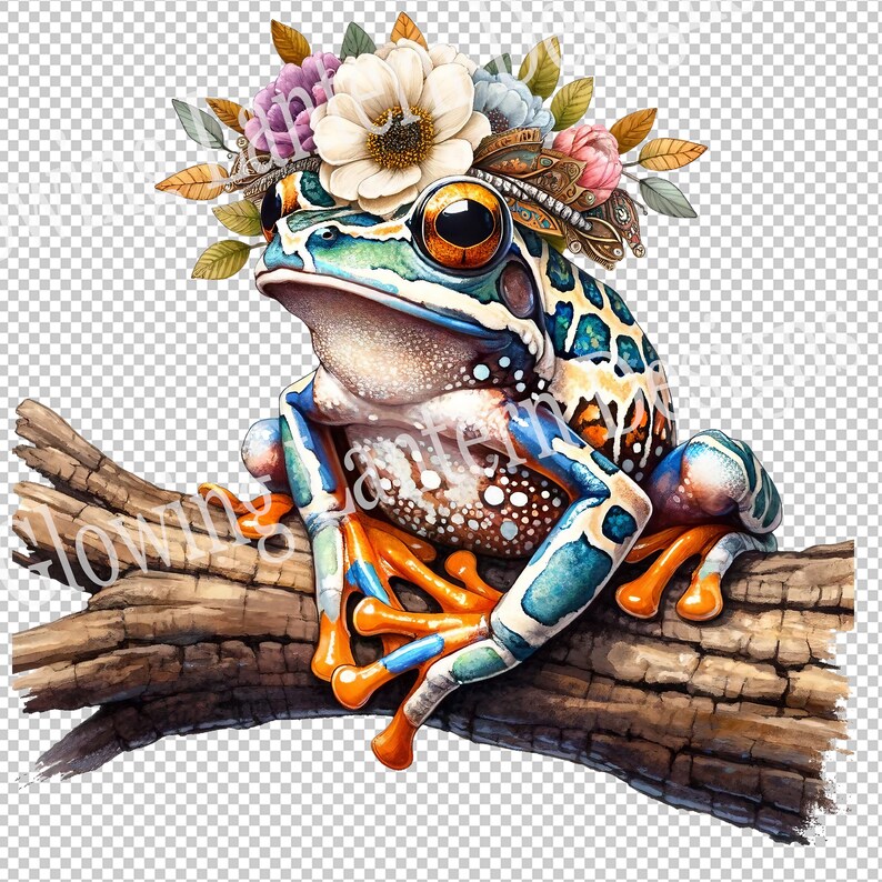31 Boho Frogs, PNG, Transparent, 300 DPI - Etsy
