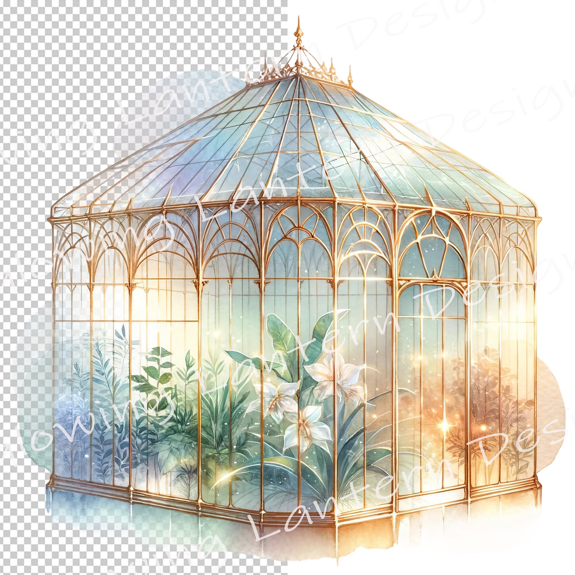 65 Images Ethereal Spring Garden Clipart Bundle - High-resolution ...