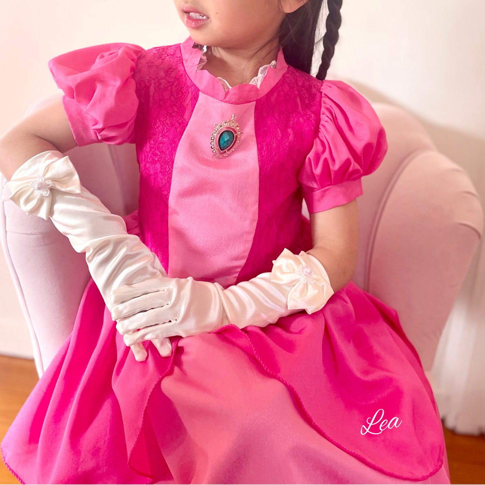 Girls Princess Peach Dress, Toddler Princess Pink Dress, Girl Birthday ...