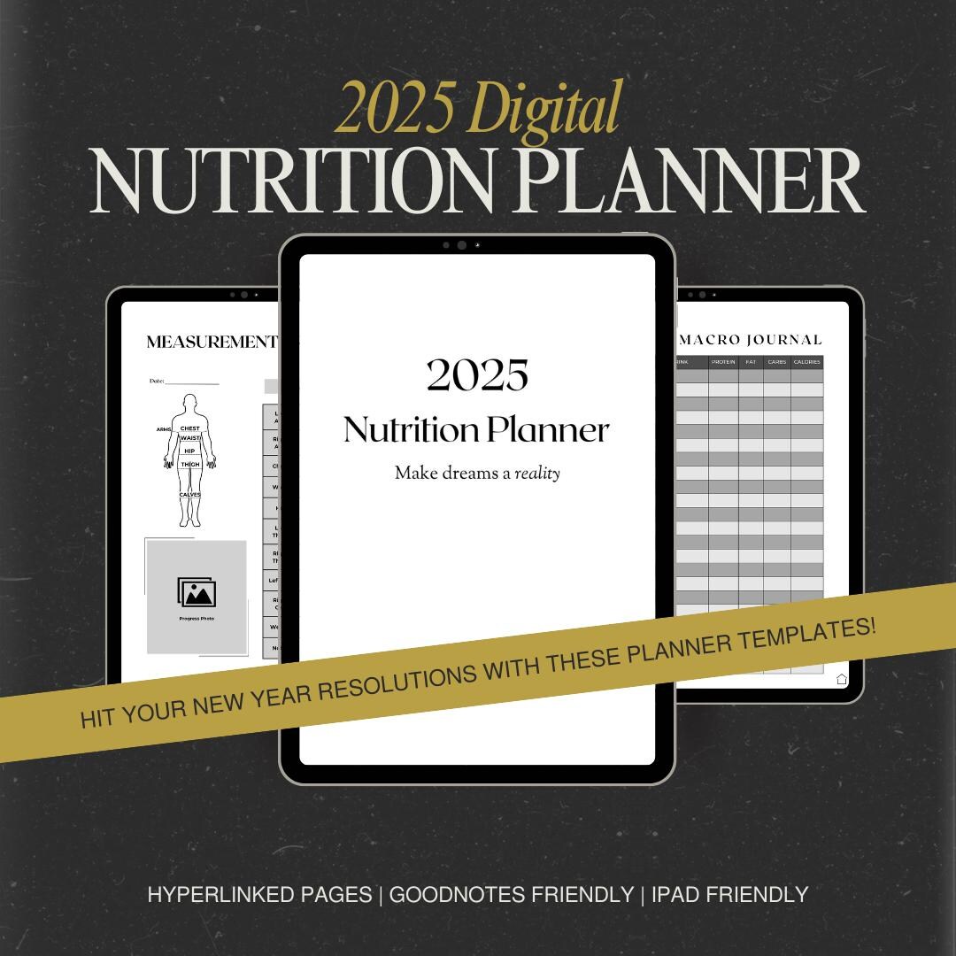 2025 DIGITAL Undated Nutrition Planner Templates | Goodnotes Planner ...