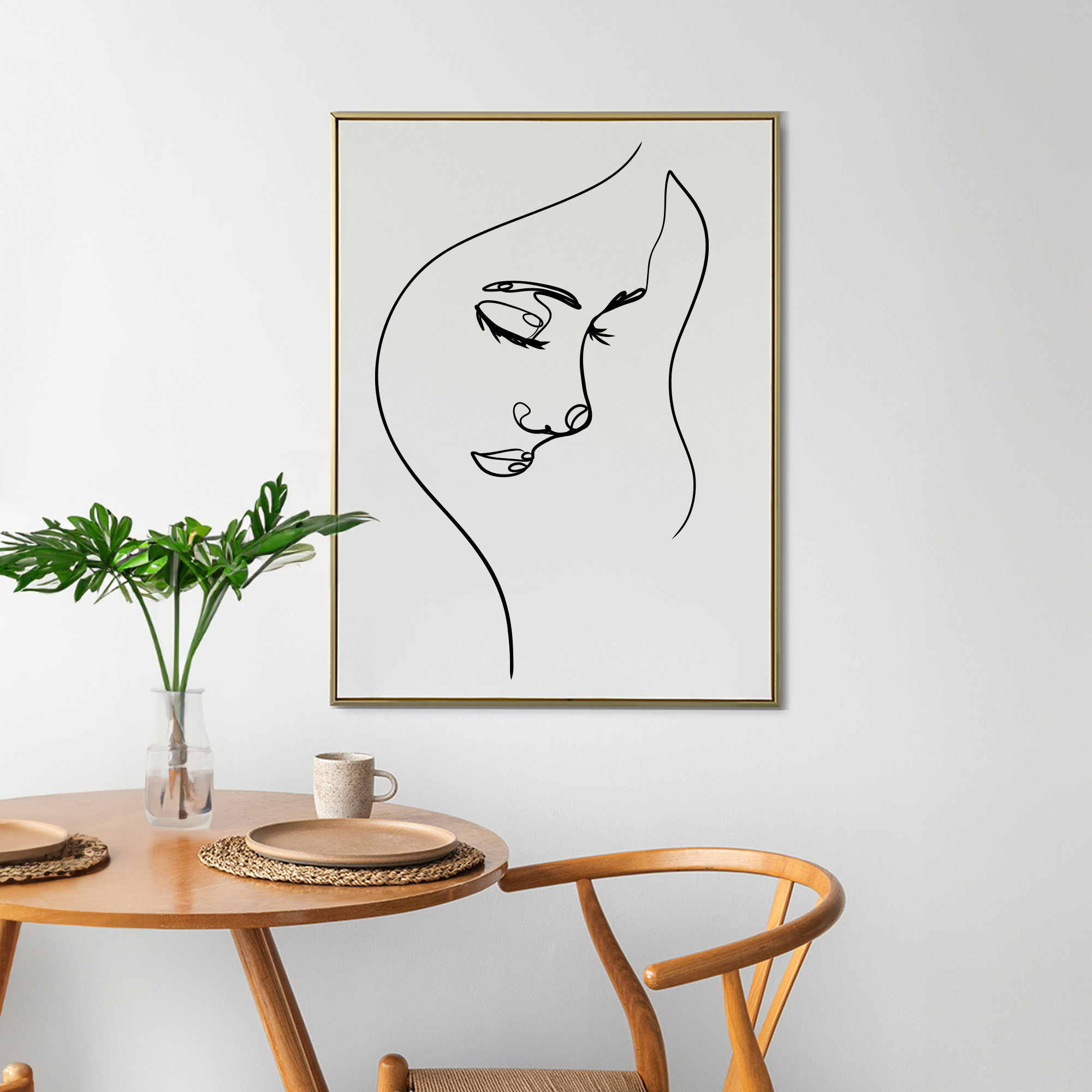 Abstract Woman Line Art Print Minimal Home Decor Minimalist Poster ...