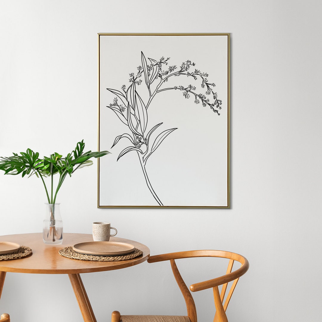 Instant Download Printable Wattle Line Art Australian Native Floral ...