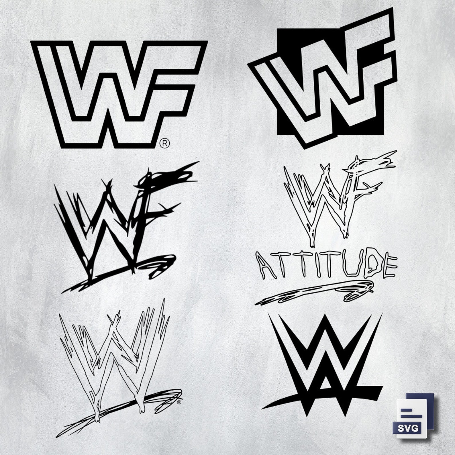 WWE Svg Wrestling Svg Svg Logo Pack Wwe Svg Bundle WWE Logo Svg Bundle ...