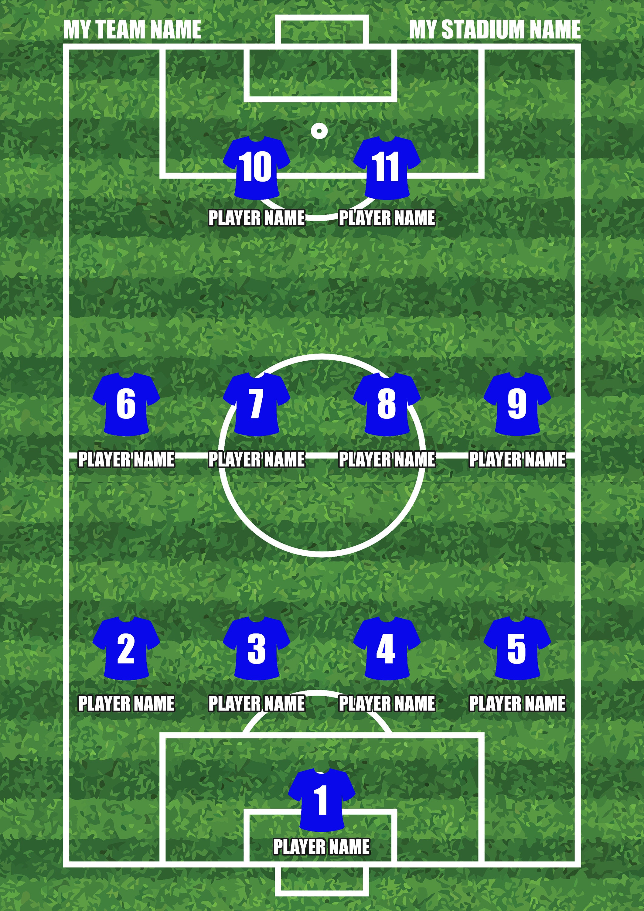 Custom Football Lineup Football Poster Football Print Soccer Poster ...