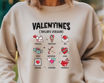 Taylor's Version Sweatshirt, Candy Hearts Shirt, Swiftie Fan Gift ...