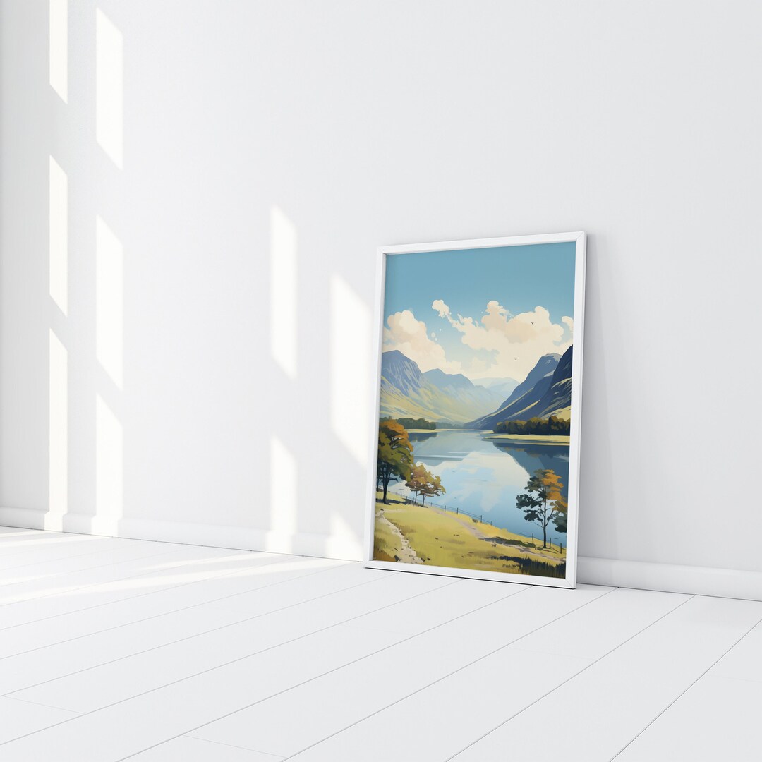 Lake District Travel Print of Buttermere Wall Decor Pf the Lakes ...