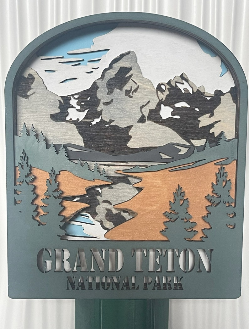 Grand Teton National Park - Multi-layered Art - Laser Cutting File, SVG ...