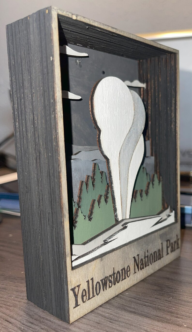 Yellowstone National Park - Multi-layered Art - Laser Cutting File, SVG ...