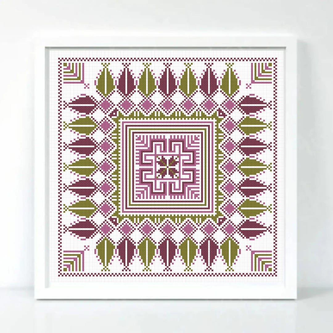 Palestine Tatreez Cross Stitch Pattern, Traditional Palestinian Folk ...