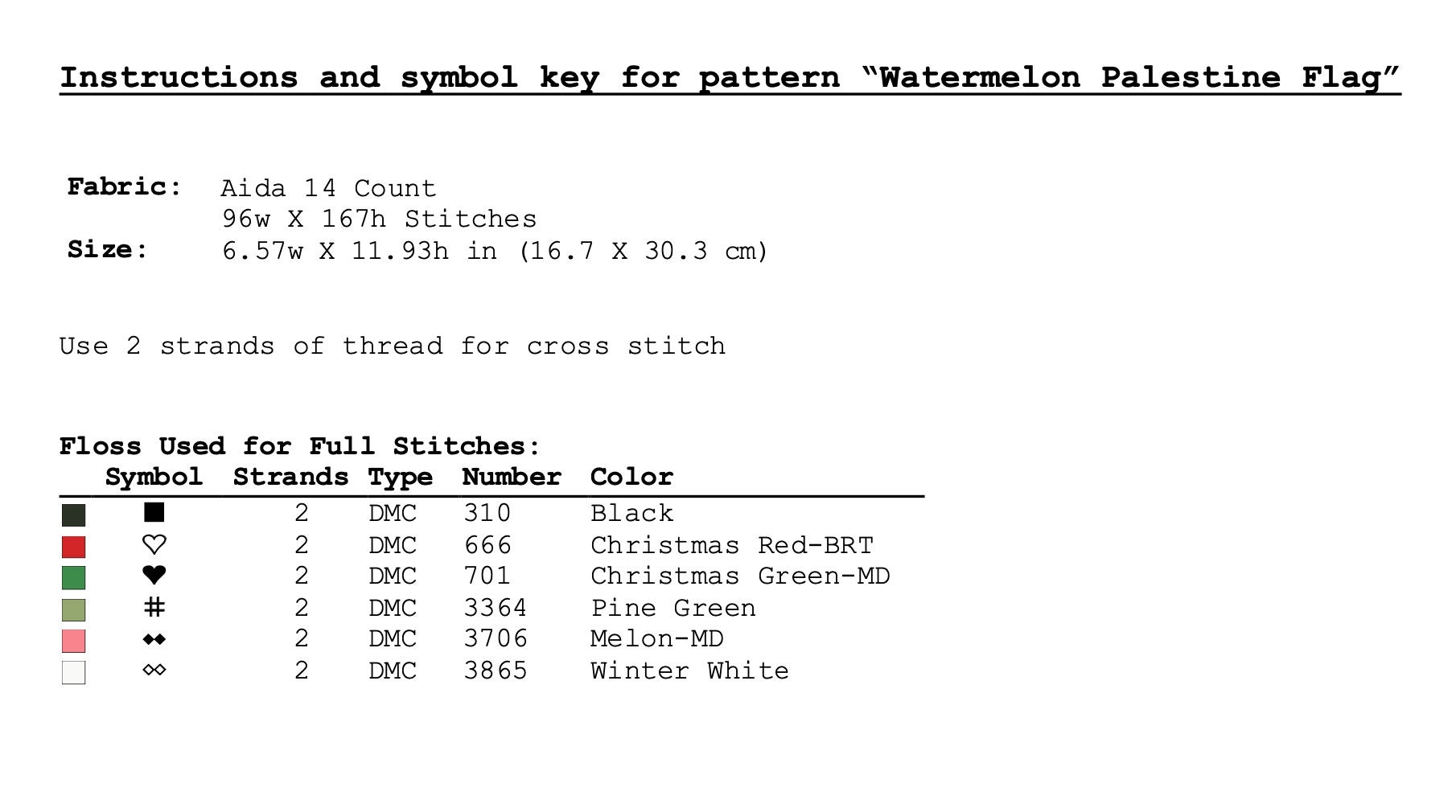 Palestine Flag Easy Cross Stitch Pattern, Tatreez Embroidery Pattern - Etsy