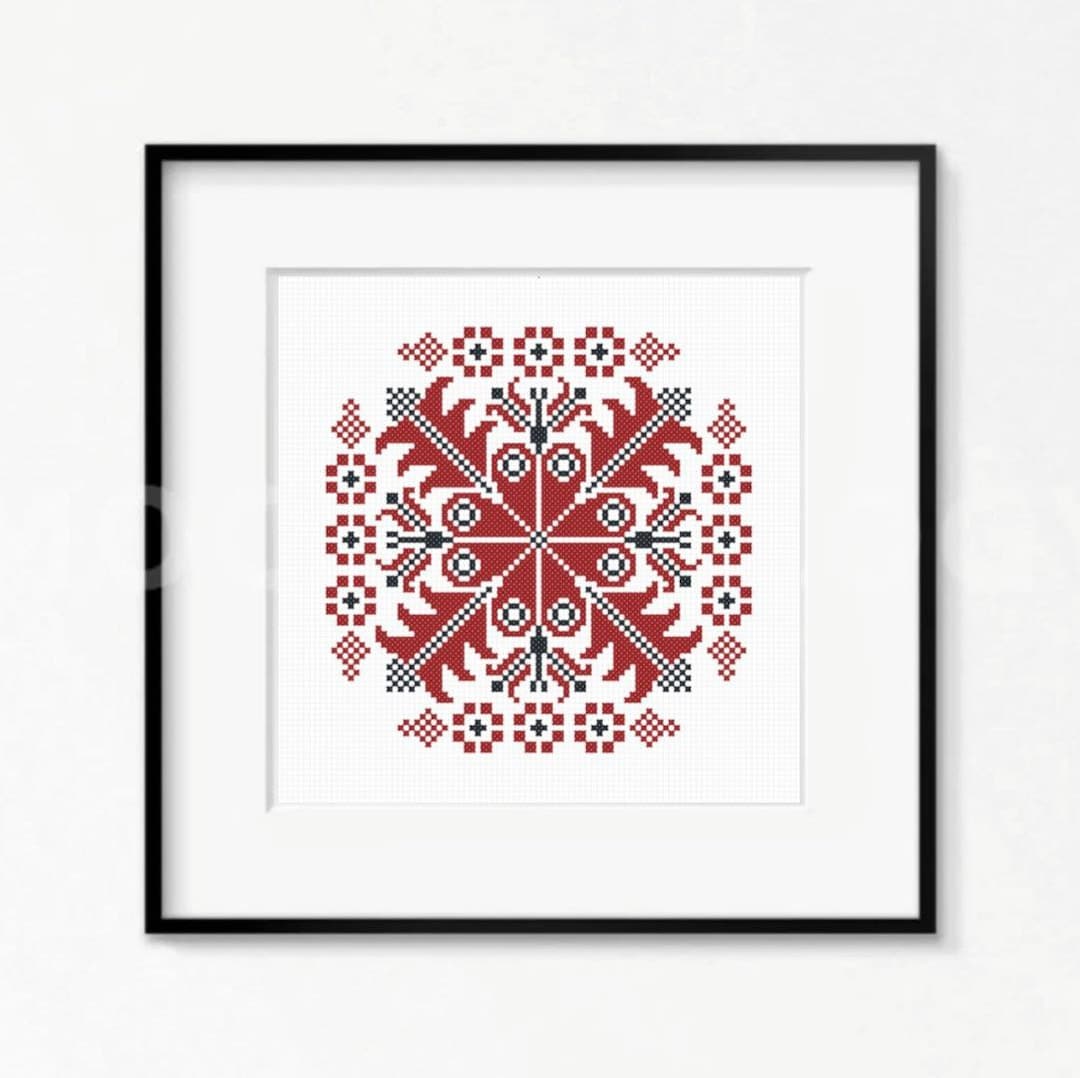 Palestine Tatreez Easy Cross Stitch Pattern, Traditional Palestinian ...