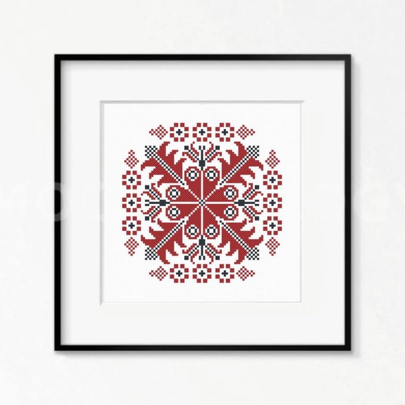 Palestine Tatreez Easy Cross Stitch Pattern, Traditional Palestinian ...