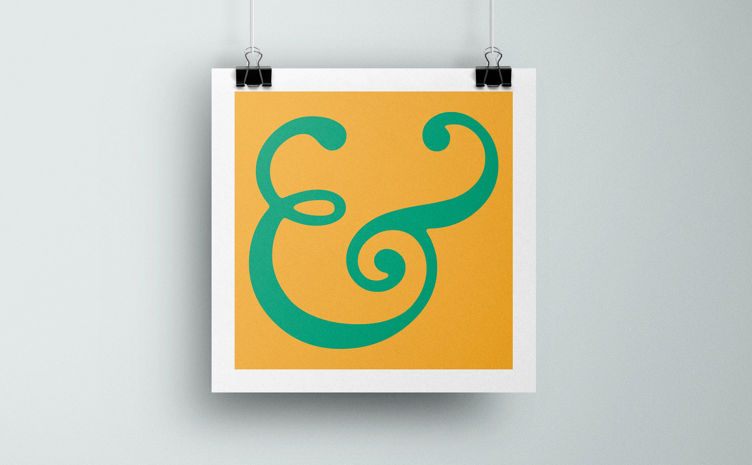 Typography Print Goudy Font Ampersand Poster Bold Print Minimalist Home ...