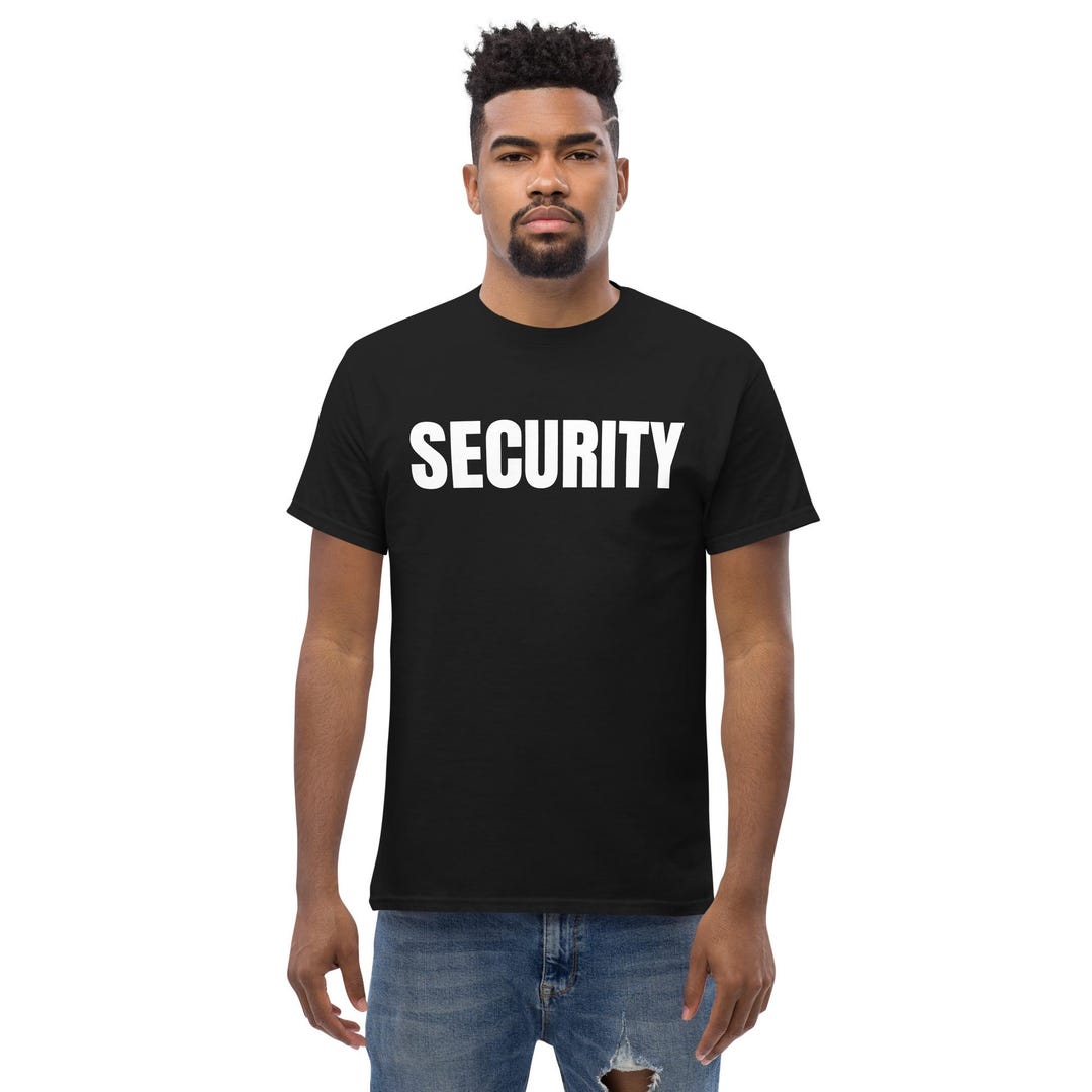 Front and Back Security Shirt, Security Officer Tee Shirt Security ...