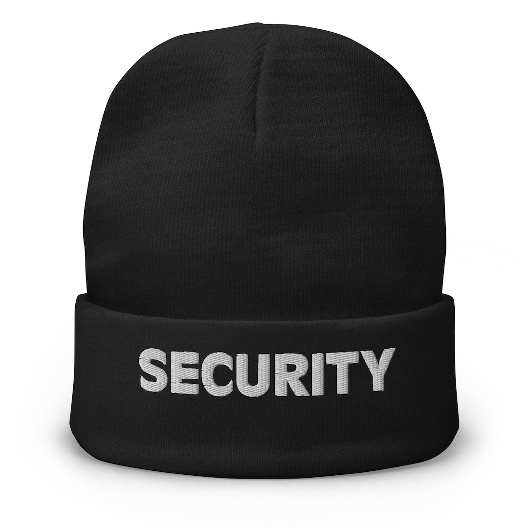 Embroidered Beanie Security Guard With Name Security Cap Costume ...