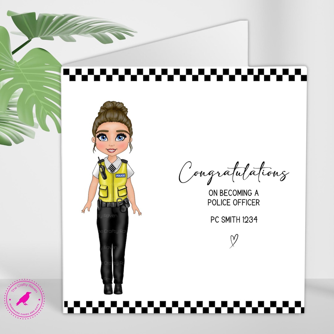 Personalised Congratulations Card for British Police Woman, Police ...