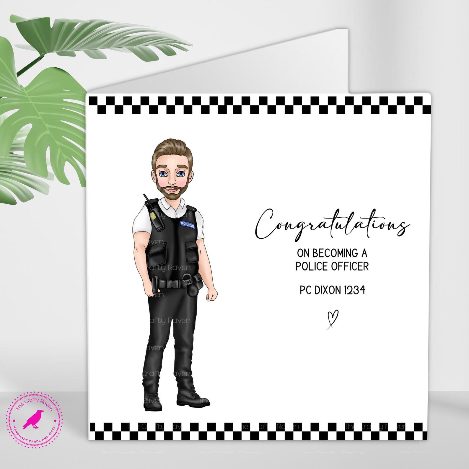 Personalised Congratulations Card for British Policeman, Police Officer ...