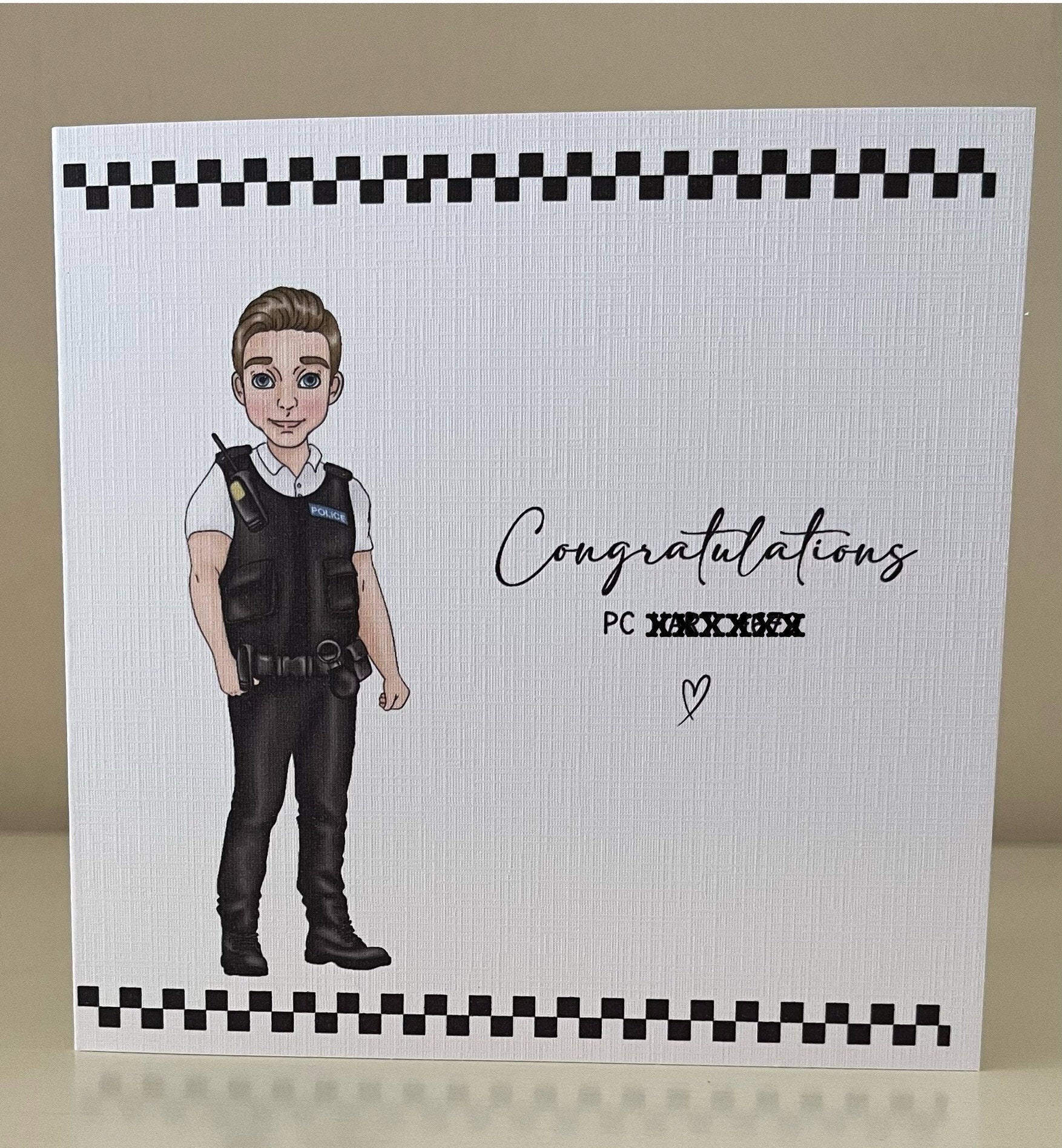Personalised Congratulations Card for British Policeman, Police Officer ...