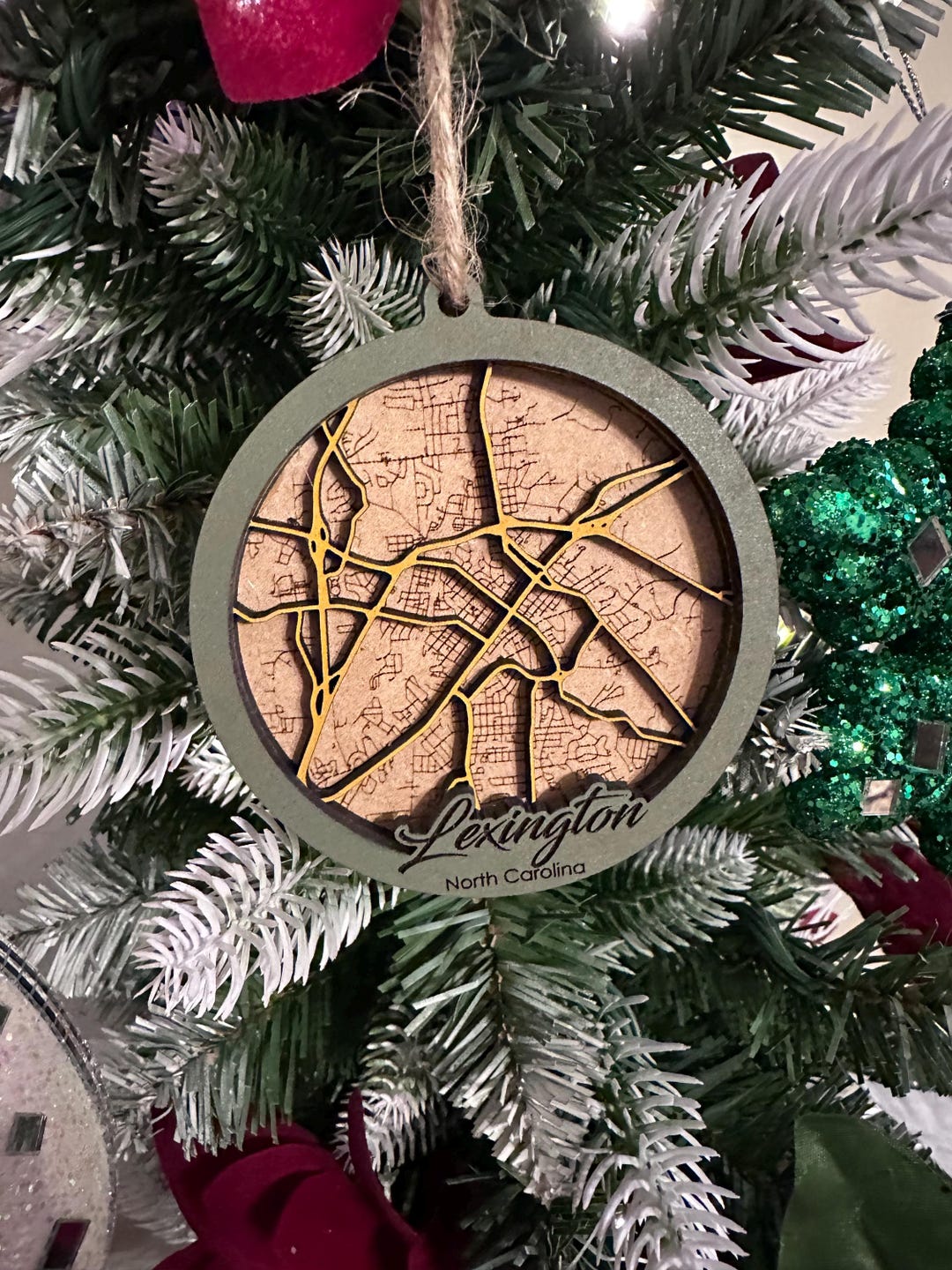 Lexington NC Map Ornament - Etsy
