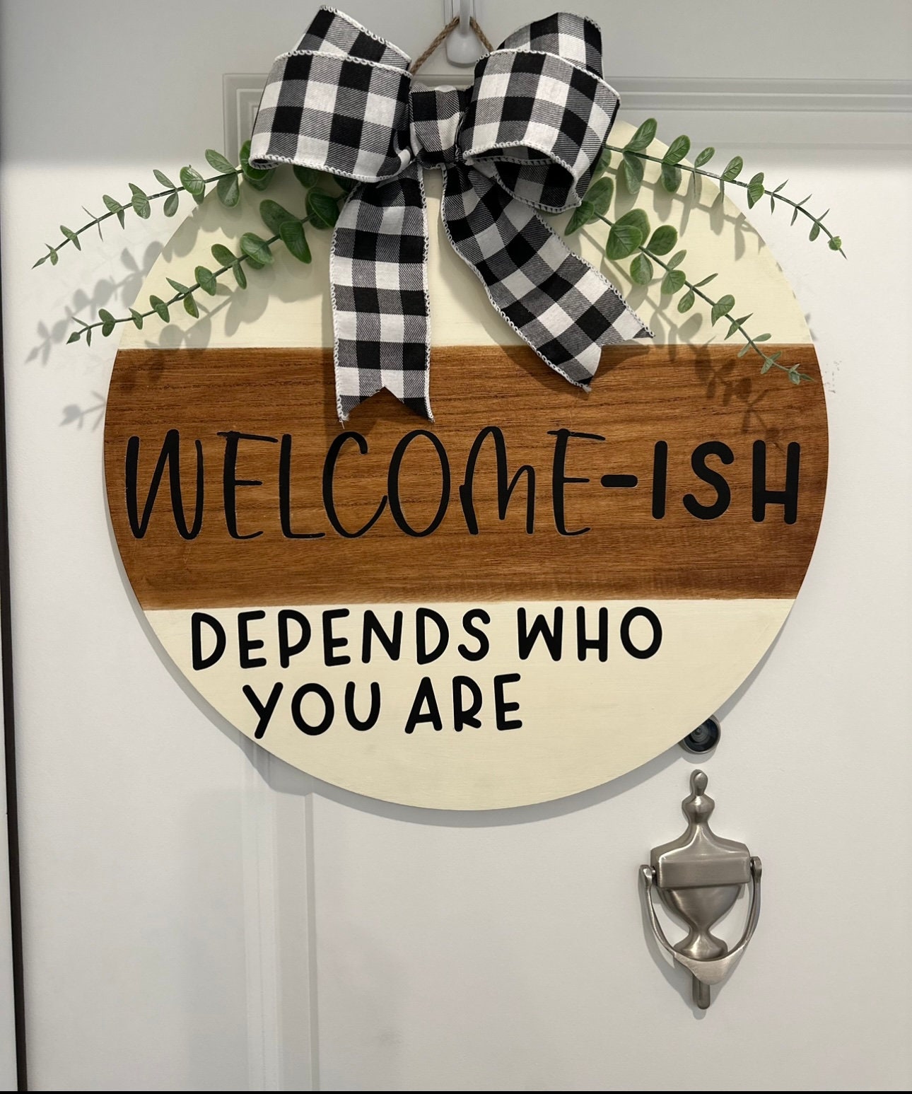 Welcome-ish Sign. Door Sign. Welcome Sign - Etsy