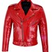 HANDMADE RED PVC Vinyl Motorcycle Jacket Gothic Band Rip Moto Biker ...