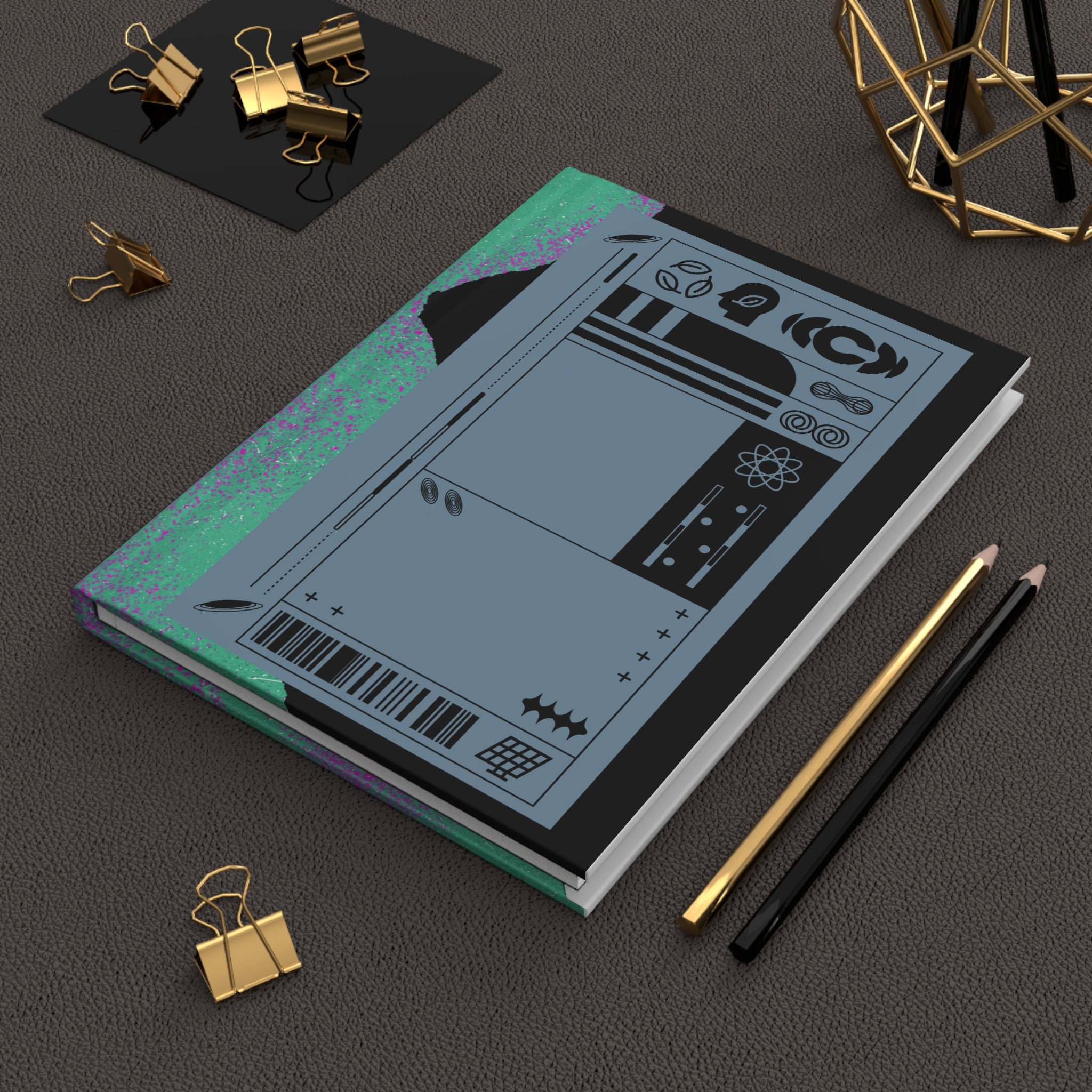 Cyberpunk Journal Y2k Aesthetic Hardcover Journal Retro 90's 00's ...