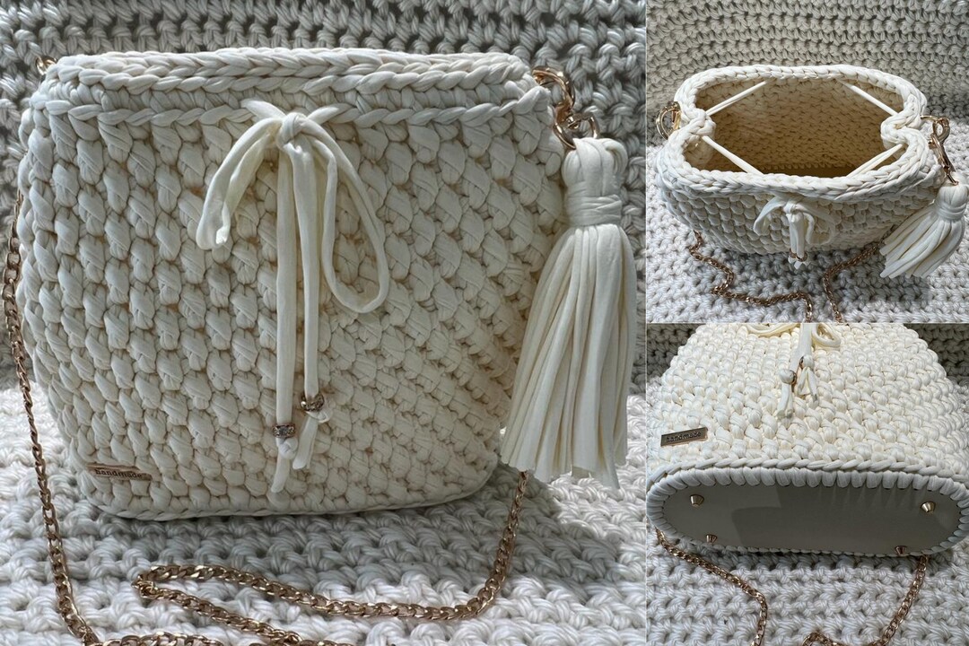 Dalia - Crochet Shoulder Bag, Handmade Purse, Modern Style, Hand ...