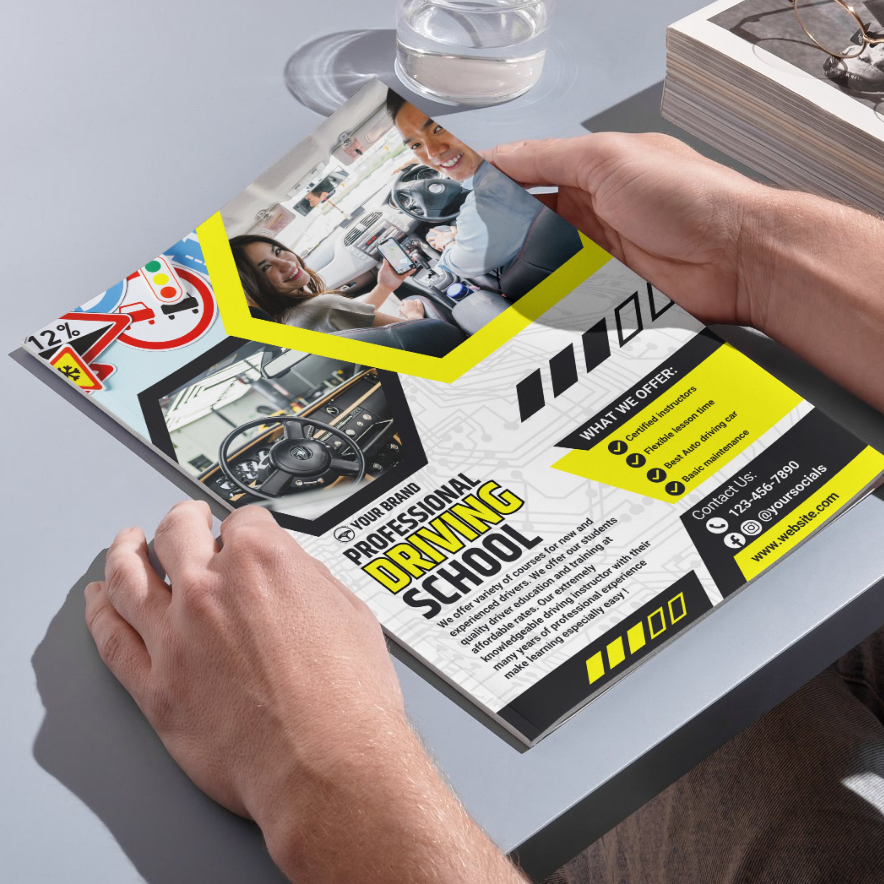 Driving School Flyer Template: Editable Canva Design (digital Download ...