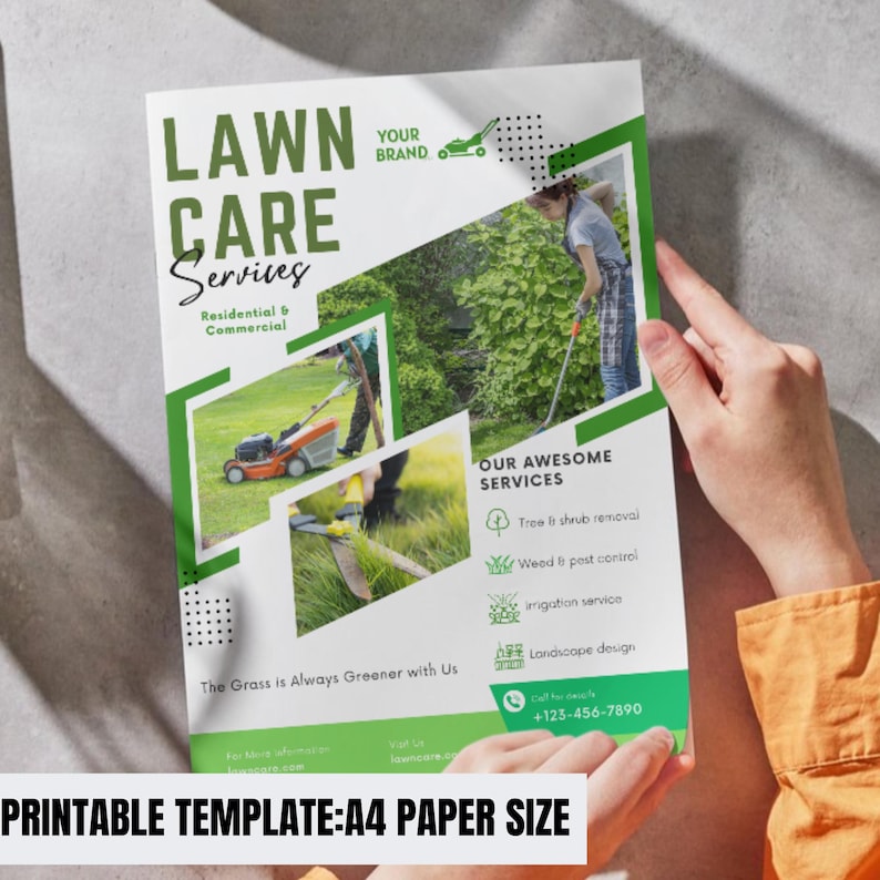 Lawn Care Flyer Template | Landscaping Services Promotional Ad | Garden ...