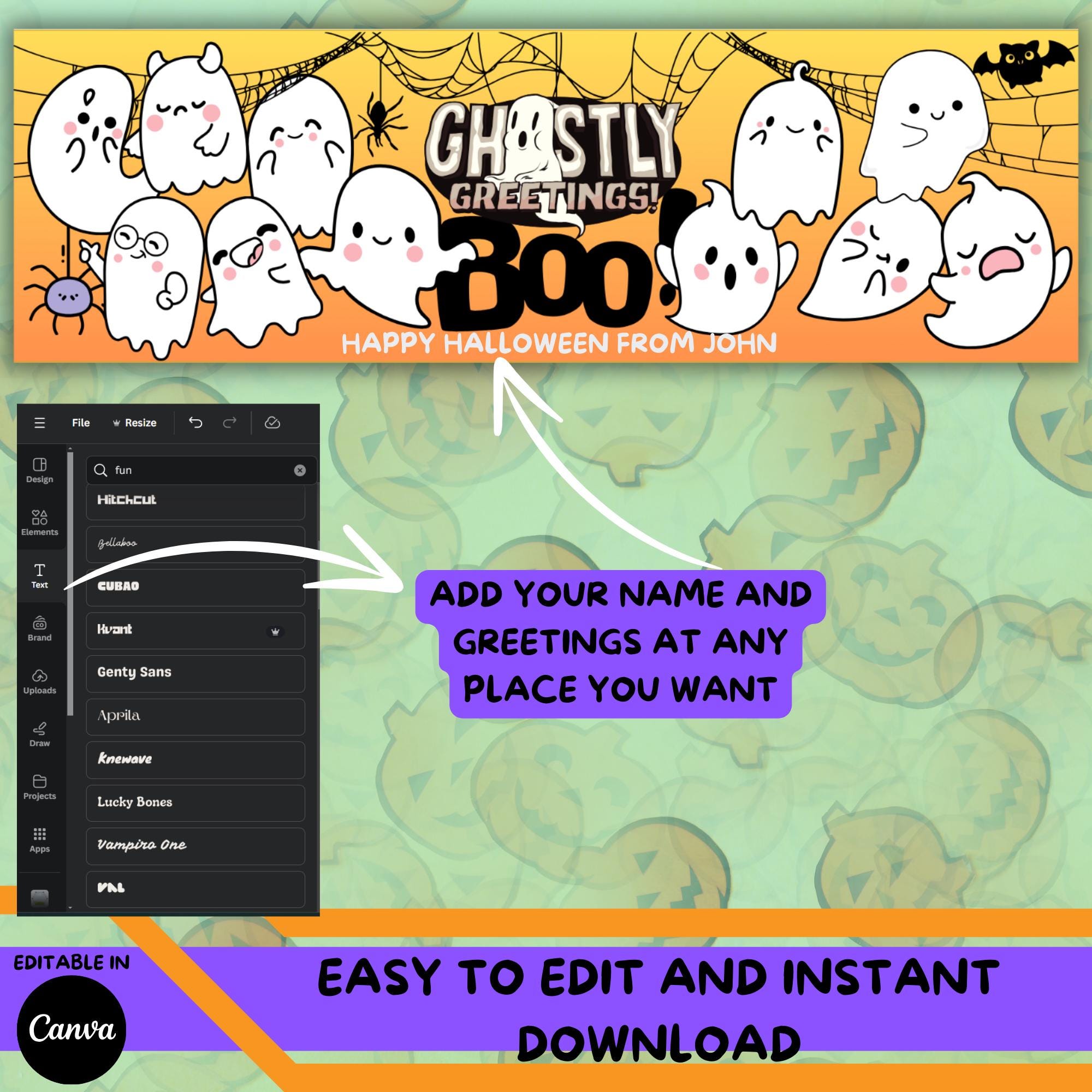 Editable Halloween Chip Wrapper Design DIY Spooky Snack Packaging ...