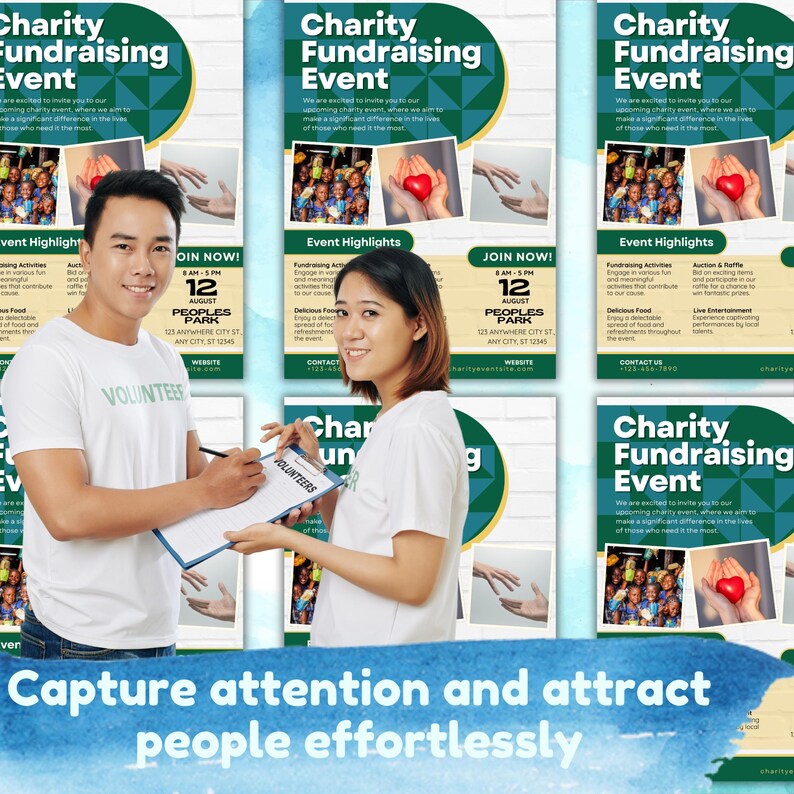 Charity Event Flyer Template: Customizable Canva Design (PDF) - Etsy