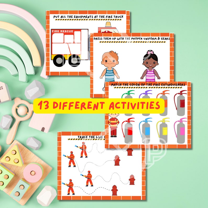 Firefighter Theme Busy Book, Digital Download PDF File. Pre School ...