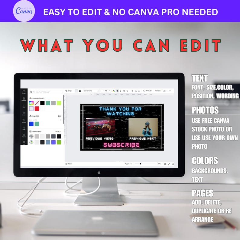 Youtube Gaming Channel Branding Kit. Premade Canva Template. Youtube ...