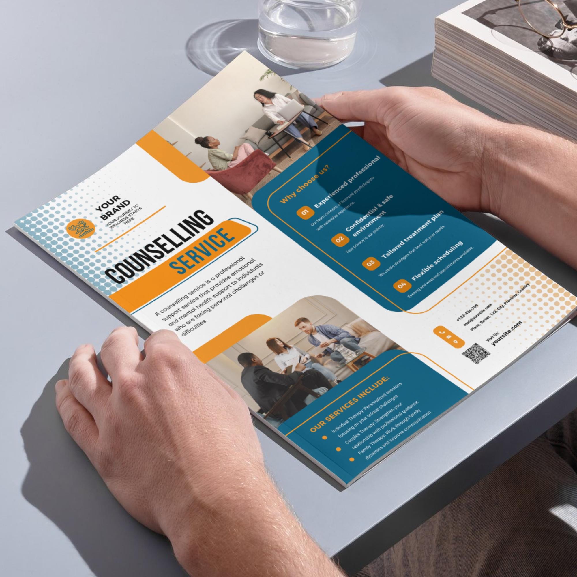 Counseling Psychology Therapy Flyer Template - Customizable Premade ...