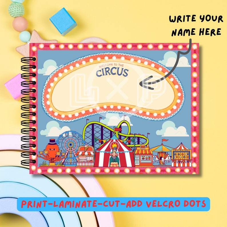 Circus Theme Kid's Busy Book, Printable Digital Download. Pre School ...