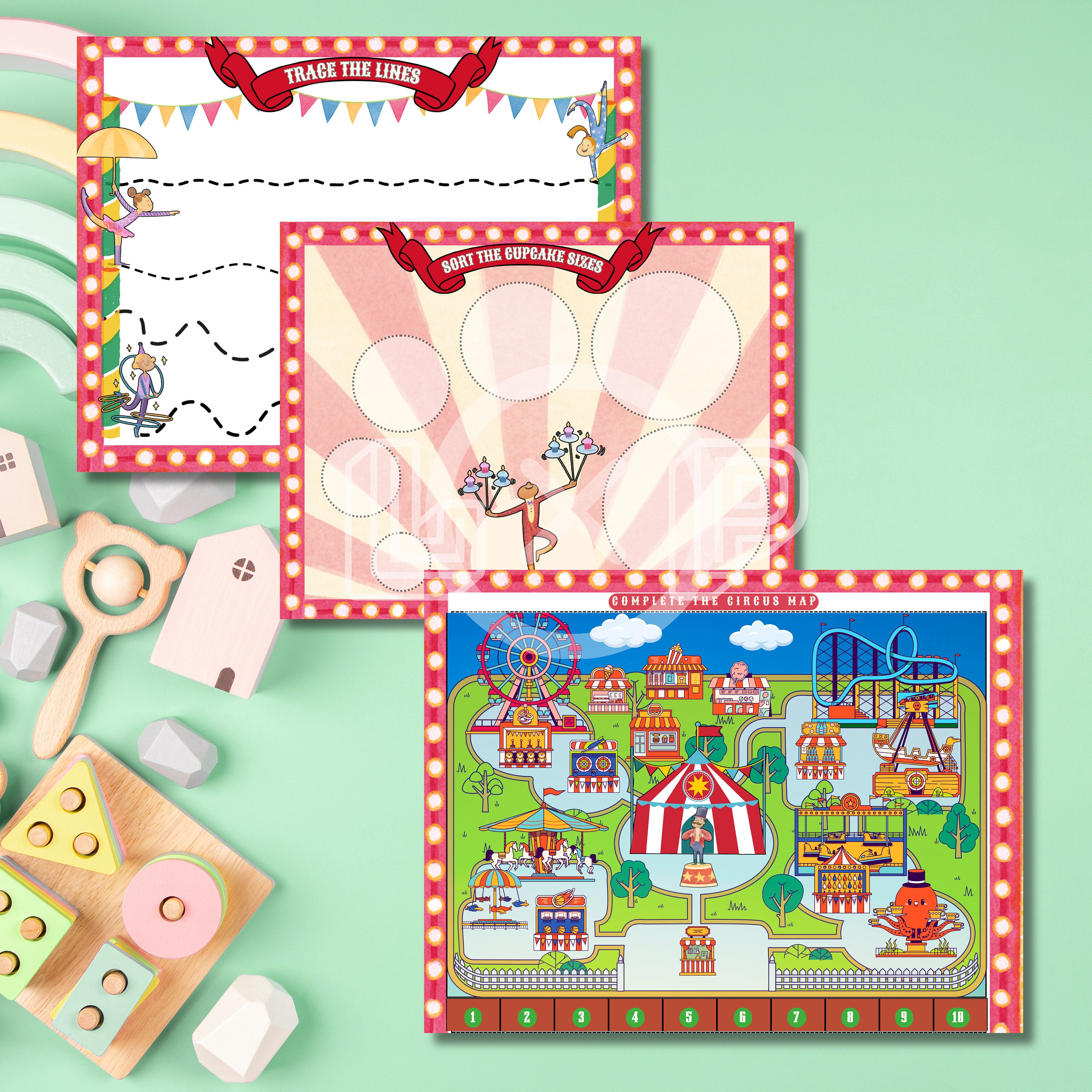 Circus Theme Kid's Busy Book, Printable Digital Download. Pre School ...