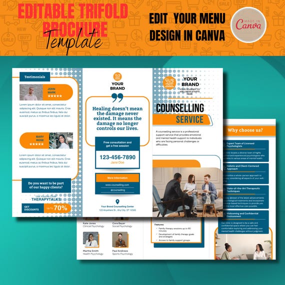 Counseling Brochure Examples Gestalt Therapy Brochure Template Design