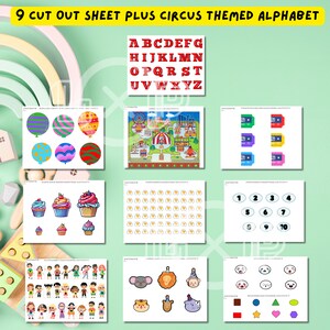 Circus Theme Kid's Busy Book, Printable Digital Download. Pre School ...