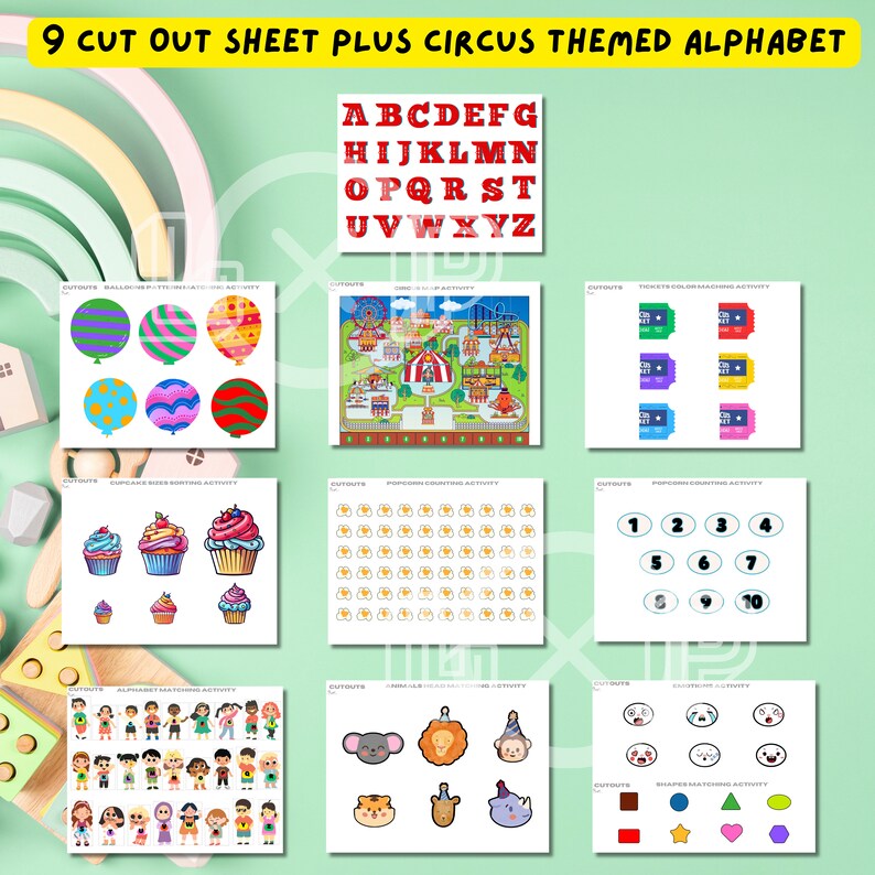 Circus Theme Kid's Busy Book, Printable Digital Download. Pre School ...