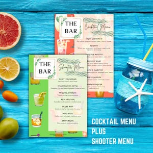 Editable Cocktail Menu Template Instant Download DIY Drinks Menu ...