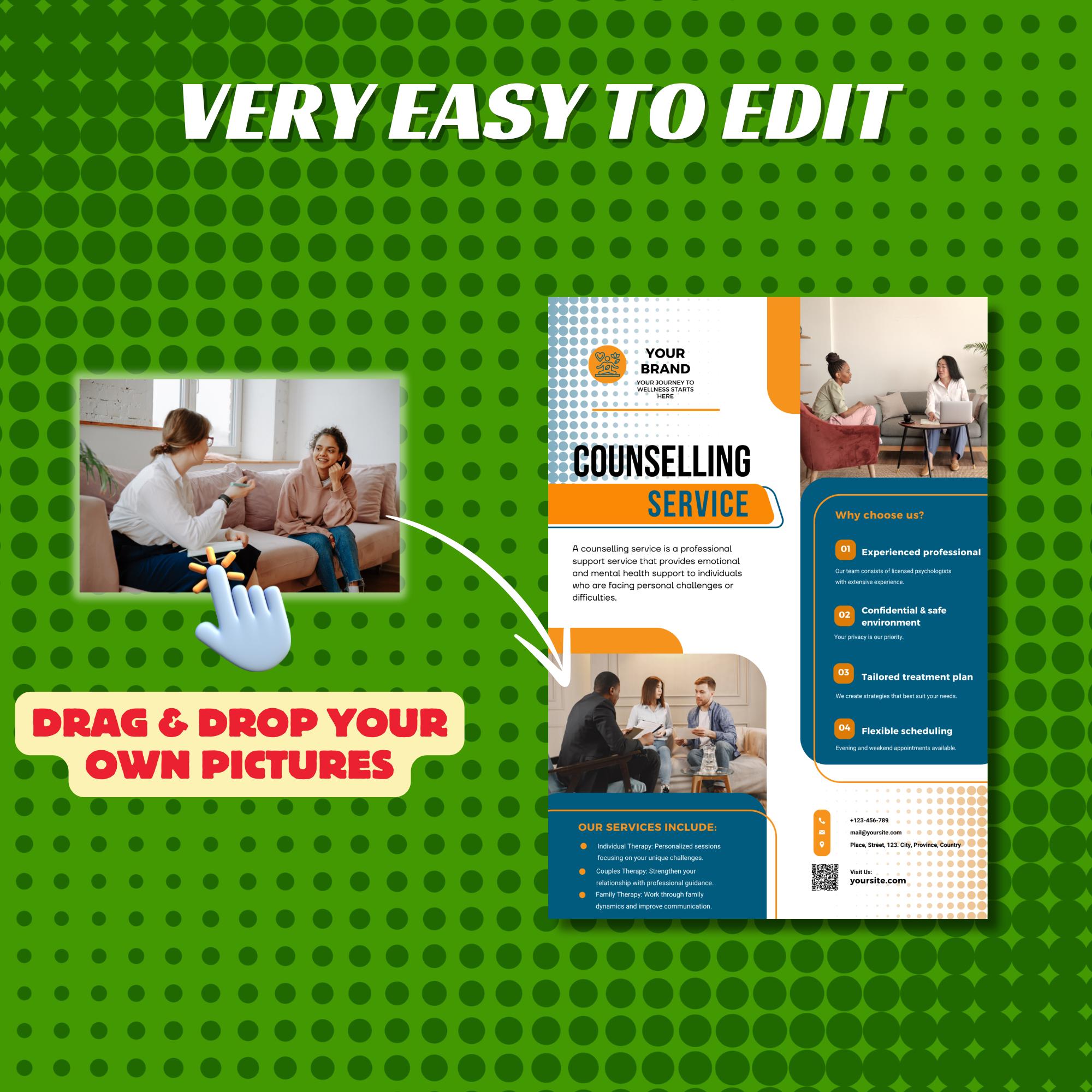 Counseling Service Flyer Template: Customizable CANVA Design - Etsy