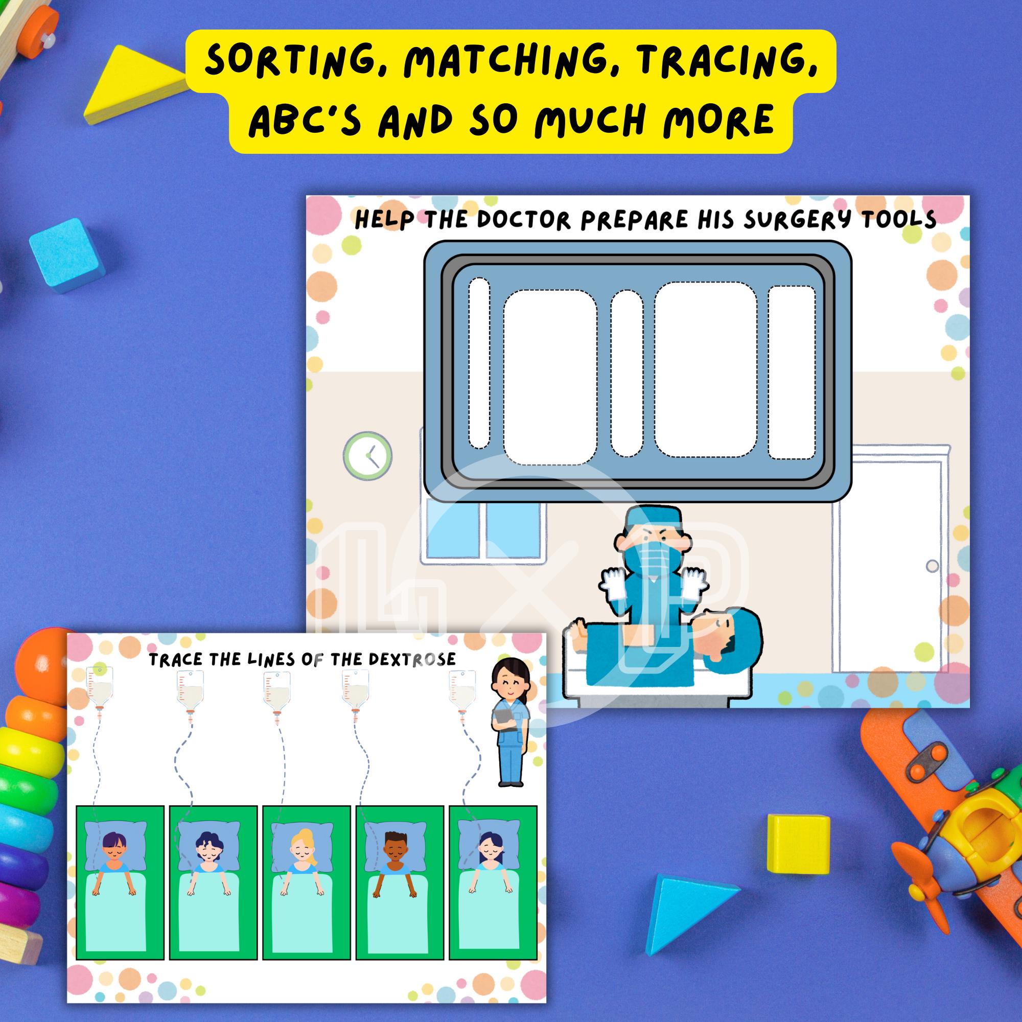 Hospital Theme Busy Book. Digital Download PDF File. Activity Sheets ...