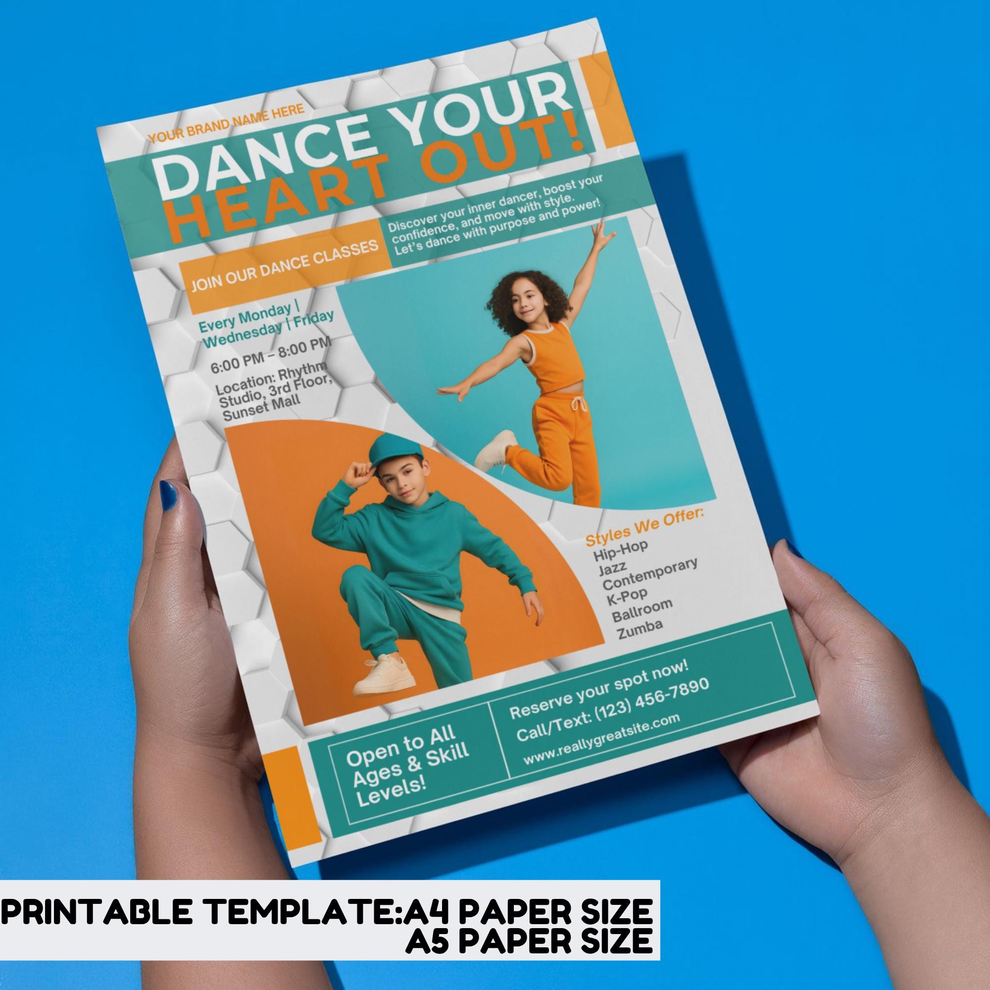 Editable Dance Camp Flyer Template | Dance Workshop Promotional Poster ...